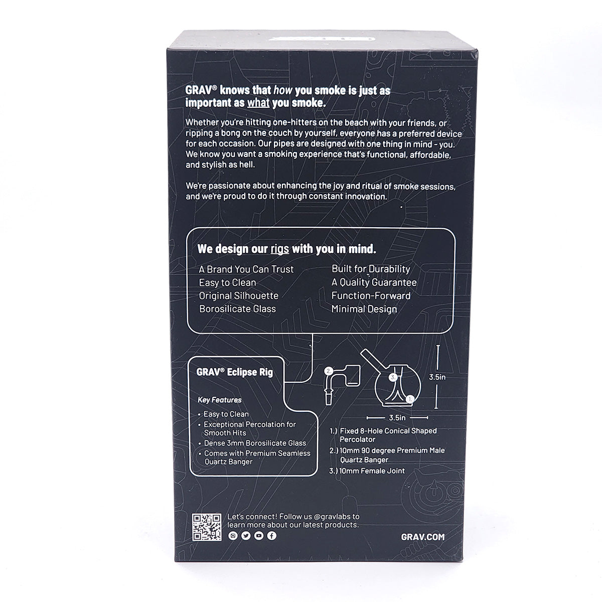 GRAV Eclipse Rig with 10mm Quartz Banger | Quantum Scientific Glass