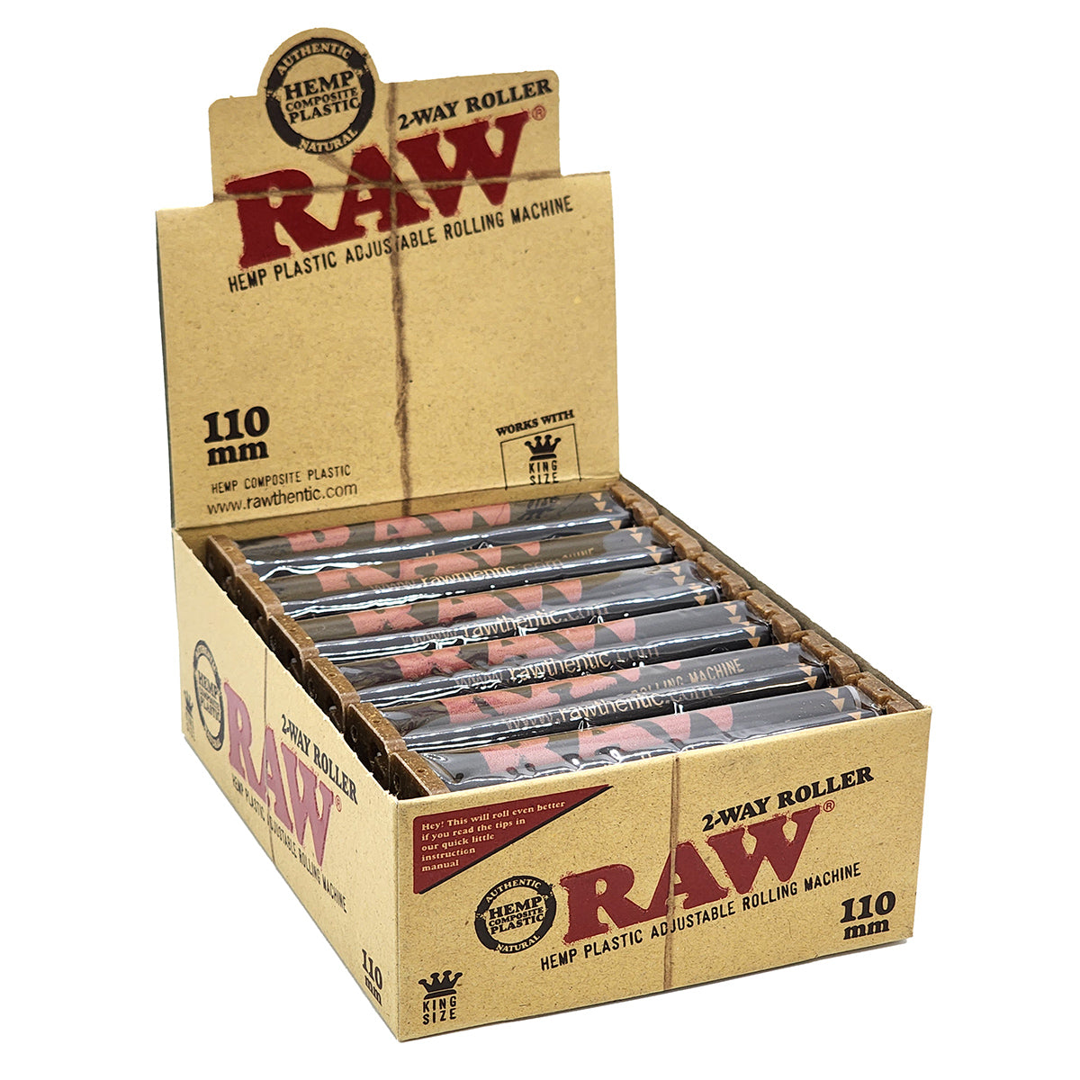 RAW 2-Way Hemp Plastic Adjustable Rolling Machine | Quantum Scientific Glass