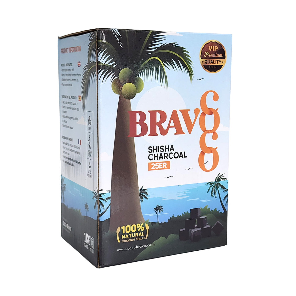 Bravo Coco Coconut Shisha Charcoal | Quantum Scientific Glass
