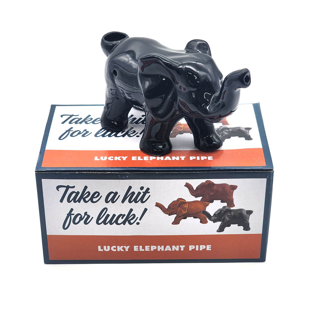 Ceramic Smoking Hand Pipe - Elephant – Quantum Scientific Glass