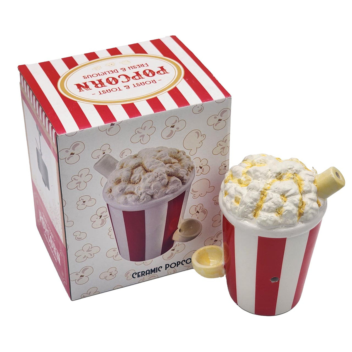 Popcorn Ceramic Smoking Hand Pipe | Quantum Scientific Glass